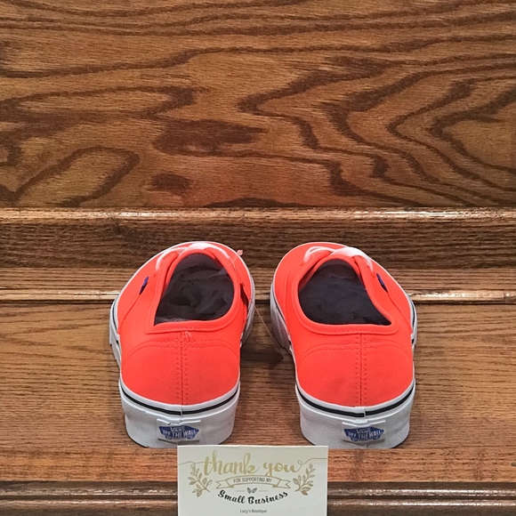 Vans | Shoes | Vans Authentic Neon Coral French Blue Shoes | Poshmark